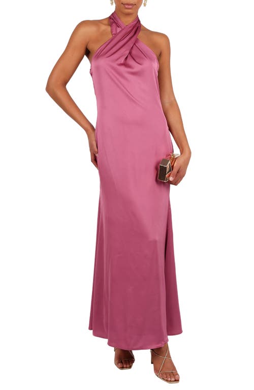 PETAL & PUP Petal & Pup Satin Halter Gown